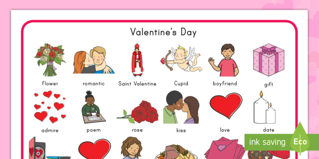 Valentine's Day Word Mat - language, february 14, saint