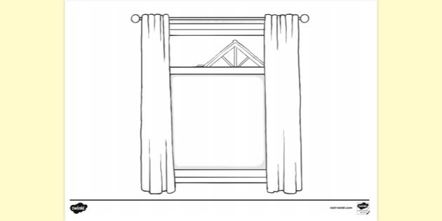 Window Colouring | Colouring Sheets