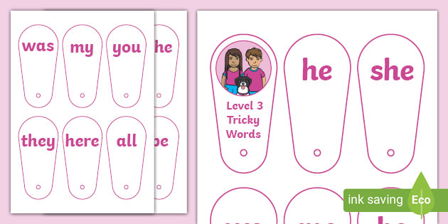 Level 3 Phonics Tricky Word Fan - Common Exception Words