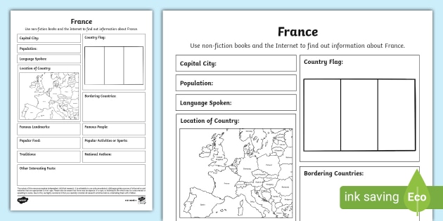 France Geography • Twinkl.ca