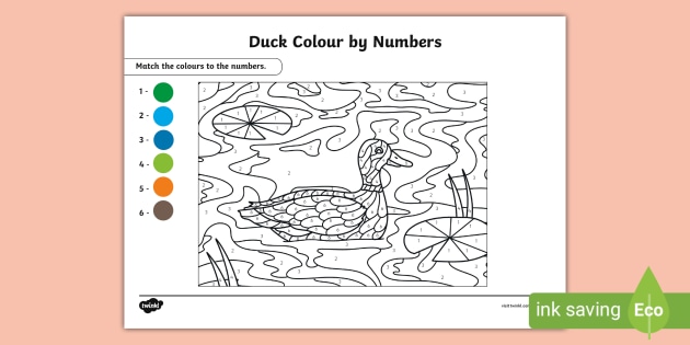FREE! - Duck Colour By Number (teacher made)