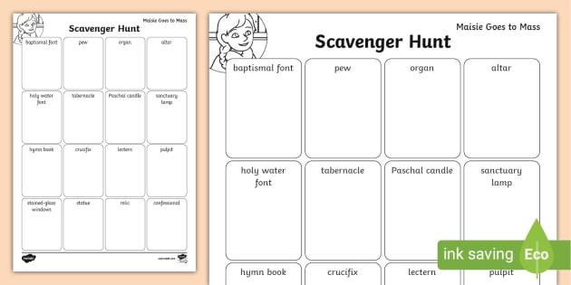 Maisie Goes to Mass Scavenger Hunt