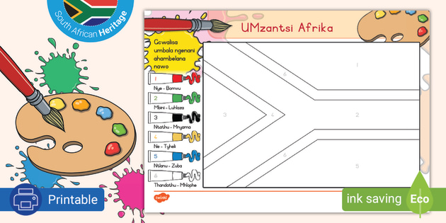*Imini YamaFa Imibala Yeflegi YoMzantsi Afrika - Heritage Day South African