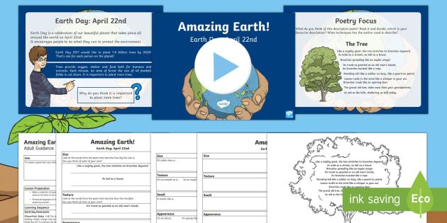 Earth Day Poetry Activity Pack - ESL Earth Day Resources
