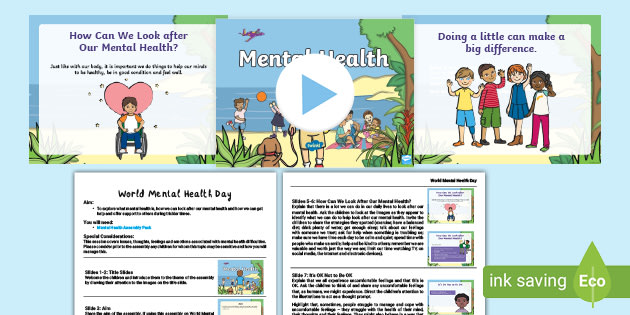 World Mental Health Day School Mental Health Assembly Pack