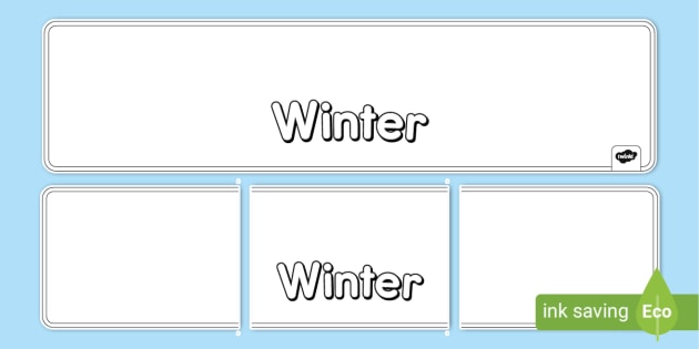 Winter Display Banners | twinkl.com.au
