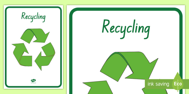 Recycling Symbol Display Poster (teacher made)