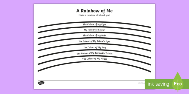 Year 1 A Rainbow of Me Worksheet / Worksheet (teacher made)