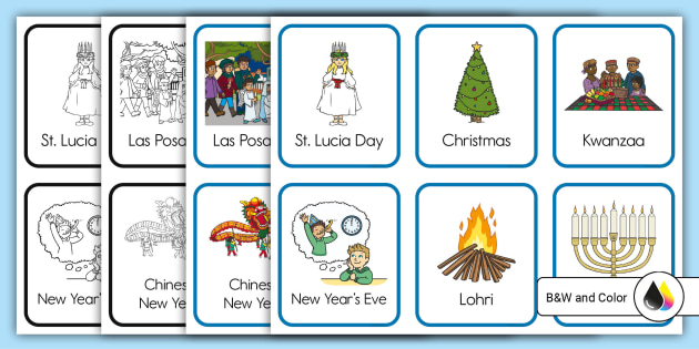 Holidays Around the World Memory Game (teacher made)