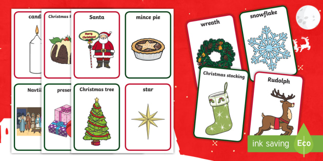 Christmas Pairs Matching Game for Kids (teacher made)
