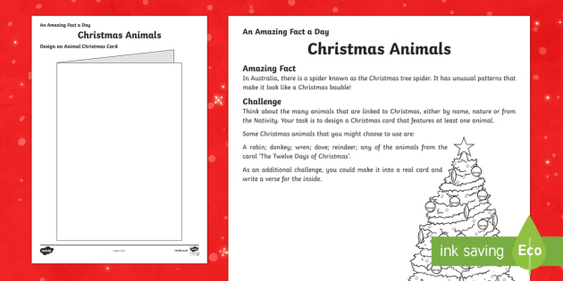 Countdown to Christmas: Design an Animal Christmas Card