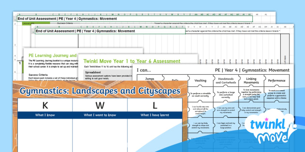 Assessment Pack - Year 4 PE Gymnastics Lesson (teacher made)