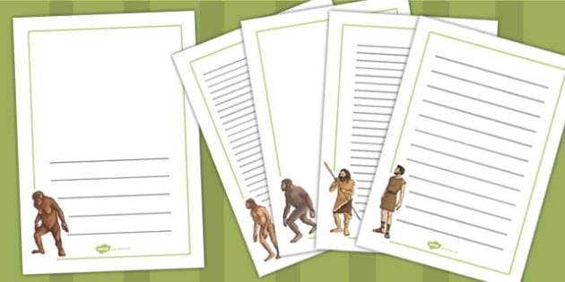 Human Evolution Page Borders (teacher made)