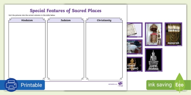 Places Of Worship Of Different Religions | Sorting Activity