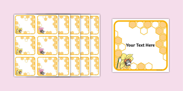Honeycomb-Themed Peg Labels (teacher made)