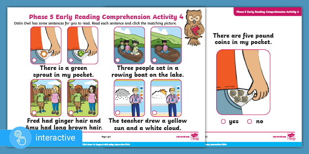 Interactive PDF: Phase 5 Early Reading Comprehension Activity 4