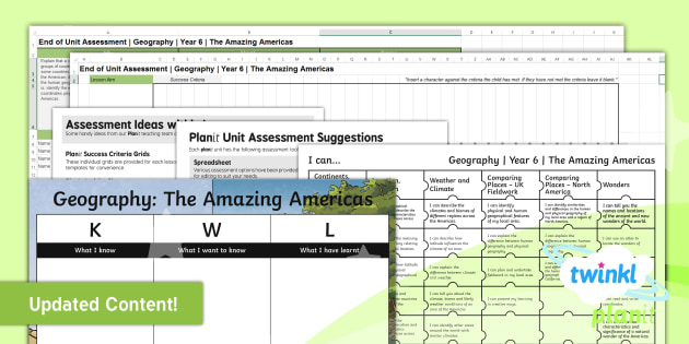 The Americas Assessment Pack - Year 6 Geography
