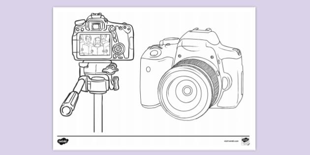 Digital SLR Colouring Sheet | Colouring Sheets