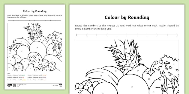 Round From Expanded Form Coloring Pages Learny Kids