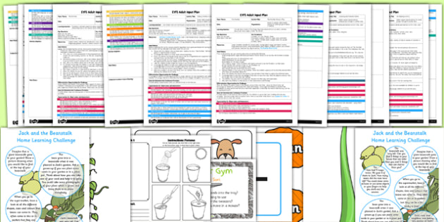 EYFS Jack and the Beanstalk Adult Input Planning and Resource Pack - adult