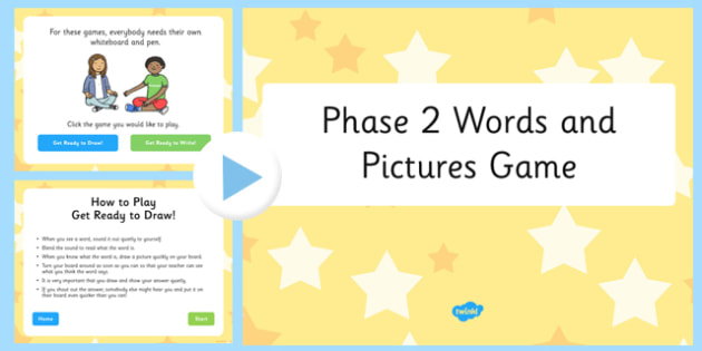 Phonics Words and Pictures Game Phase 2 (teacher made)