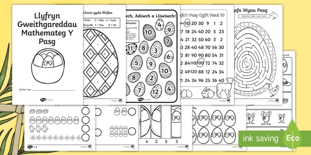 Llyfryn Gweithgareddau Mathemateg Y Pasg (teacher made)