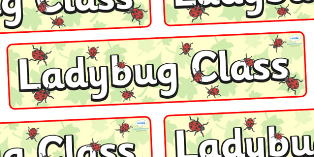 Ladybug Themed Classroom Display Banner