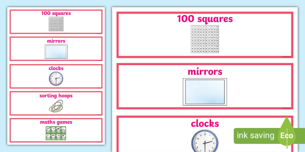 👉 Maths Resource Labels - KS2 (teacher made)