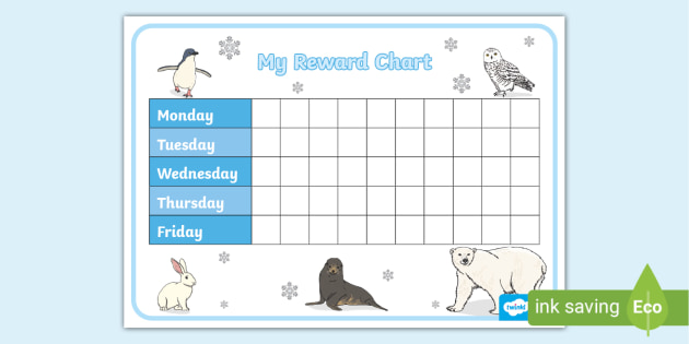 Arctic Animals Reward Chart (teacher made)