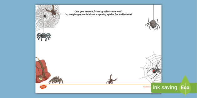 FREE! - Spider Drawing Prompt Activity (creat de profesori)