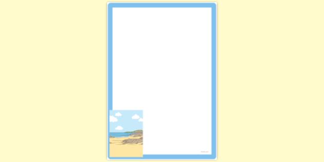 FREE! - Seashore Page Border | Page Borders | Twinkl