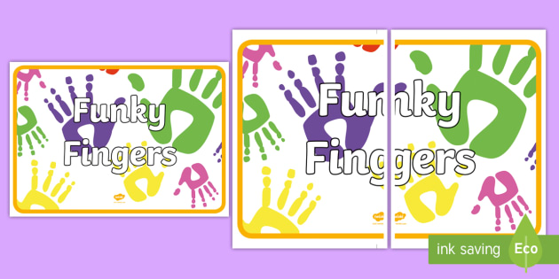 👉 Funky Fingers Display Sign (teacher made)