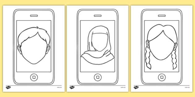 Blank Faces Selfie Worksheet / Worksheet Pack, worksheet