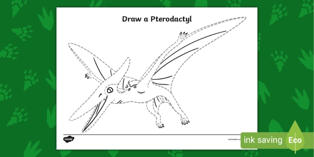 Draw a Pterodactyl Pencil Control Activity (teacher made)
