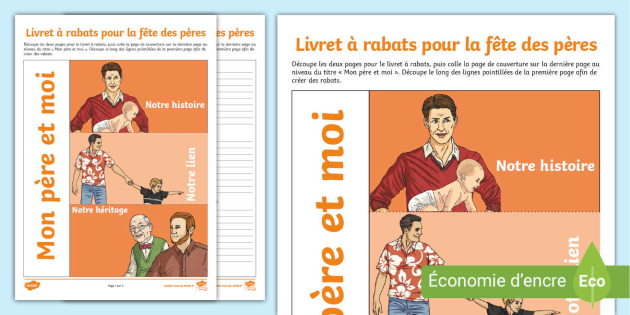 * NEW * Livret d’écriture à rabats pour la fête des pères