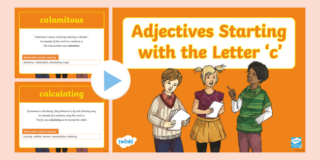 Adjectives Starting With the Letter 'c' PowerPoint