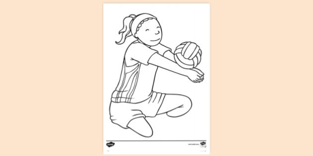 FREE! - Paralympic Sitting Volleyball Colouring Sheet | Colouring Sheets