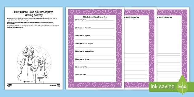 Guess How Much I Love You Descriptive Writing Activity