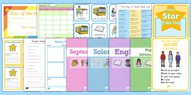 USA Teacher Class Management Folder Resource Pack