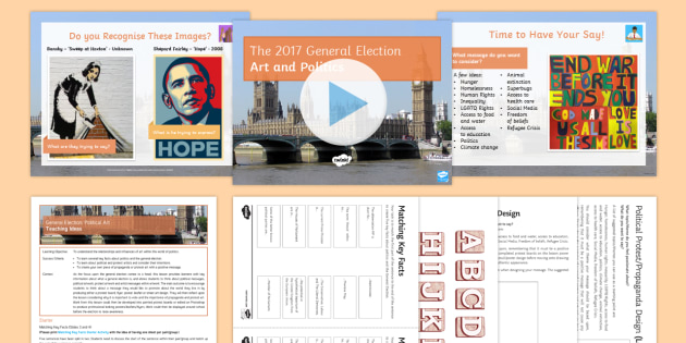 General Election Political Art Lesson Pack (teacher made)