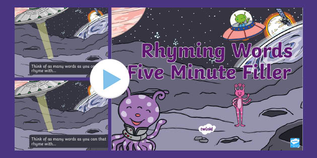 Rhyming Words Five Minute Filler PowerPoint