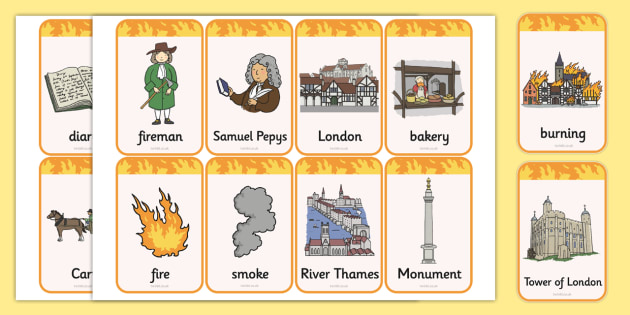 The Great Fire of London Flash Cards (teacher made)