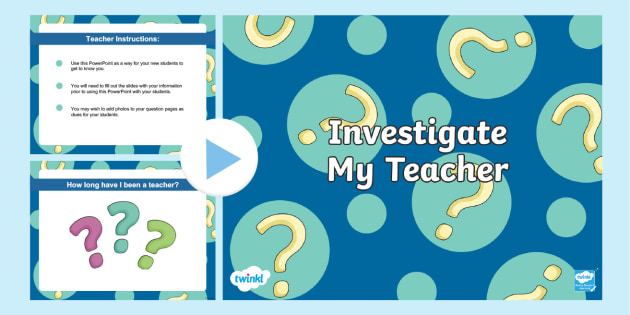 Introduce Yourself PowerPoint For Teachers - Back To School