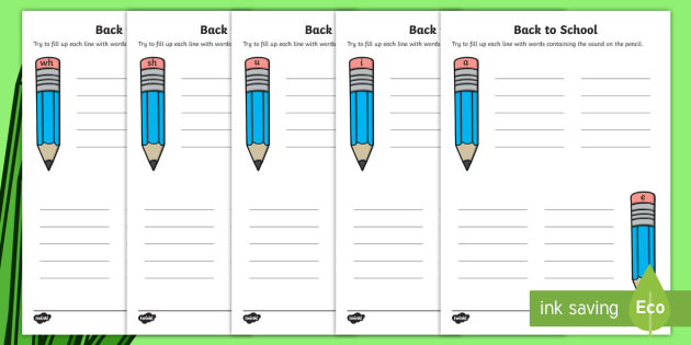 Back to School Early Level Spelling Revision Worksheet / Worksheets