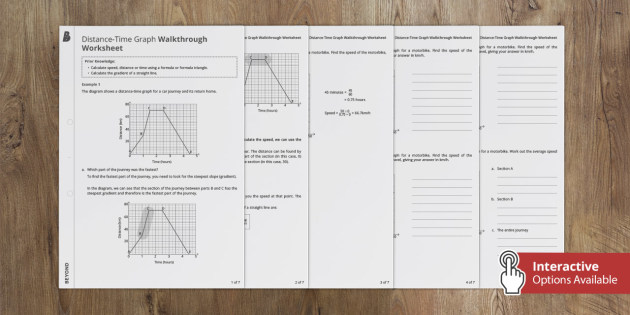 Distance Time Graph Worksheet