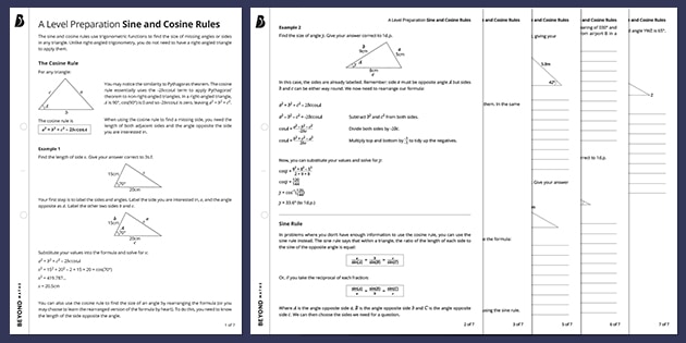 👉 A Level Maths Preparation: Sine & Cosine Rules | KS5 Maths
