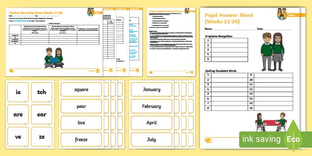 Level 5 Phonics Assessment Pack Weeks 21-30 (Teacher-Made)
