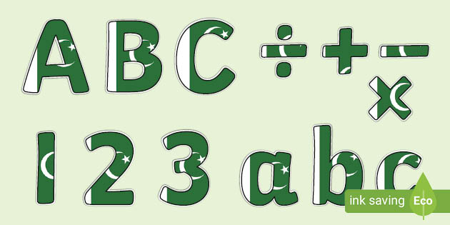 Pakistan Flag Display Lettering (teacher made)