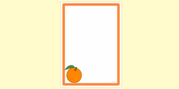 FREE! - Orange Page Border | Page Borders | Twinkl