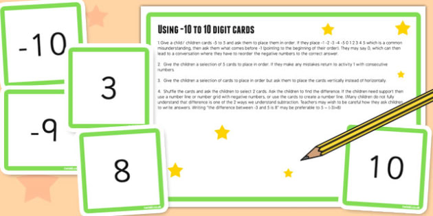10 10 Digit Cards and Activity (teacher made)
